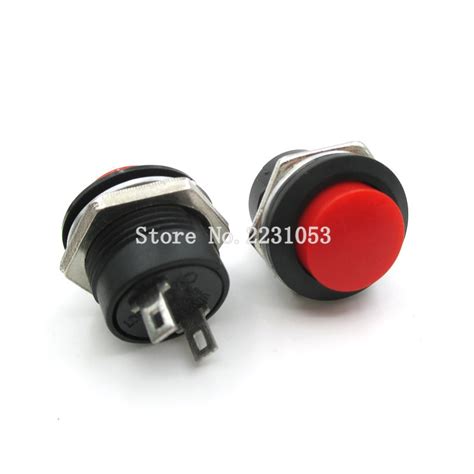 5pcslot Red Color Momentary Push Button Switch Of Grandado