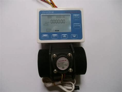 Water Flow Sensor Meter LCD Display Digital Flowmeter Quantitative Control ZJ LCD M Operating