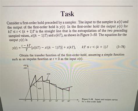 Solved Task Consider A First Order Hold Preceded By A