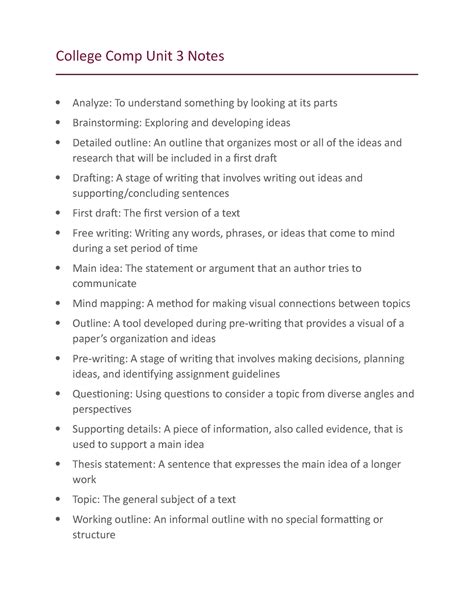 College Comp Unit 3 Notes College Comp Unit 3 Notes Analyze To Understand Something By