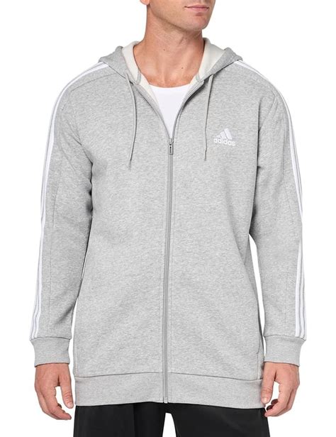 Adidas Mens Essentials Fleece 3 Stripes Full Zip S K Ditta