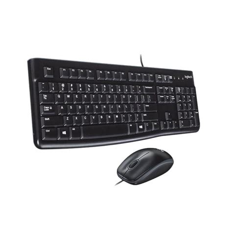 Keyboard Komputer Wired Keyboard Mouse Logitech Mk Doran Gadget