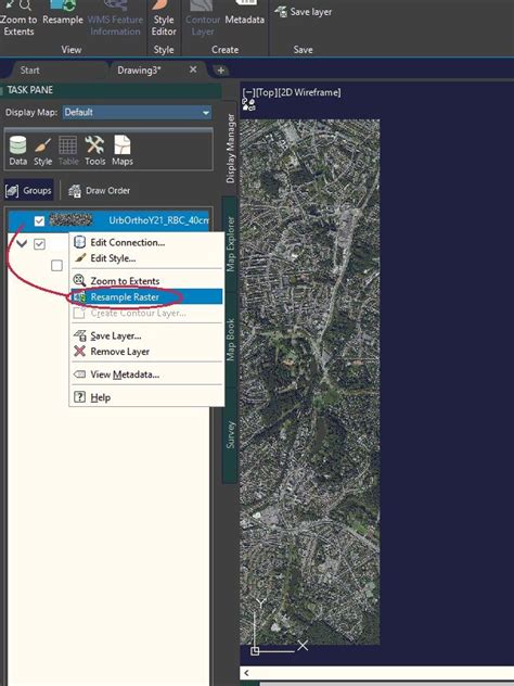 Solved Not Displaying Ecw Raster Image In Viewport Layout When I Rotate The Map With The