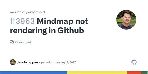 Mindmap Not Rendering In Github · Issue 3963 · Mermaid Jsmermaid · Github