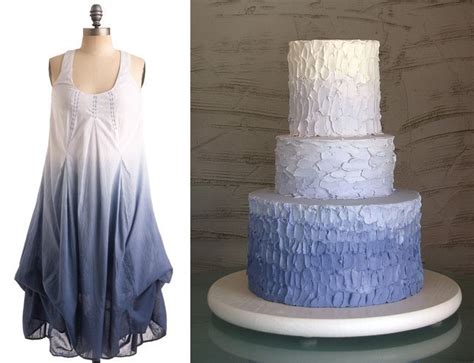 Wedding Fashion Ombre Style Dress Replicated In The Cake WildFlowersinc Com