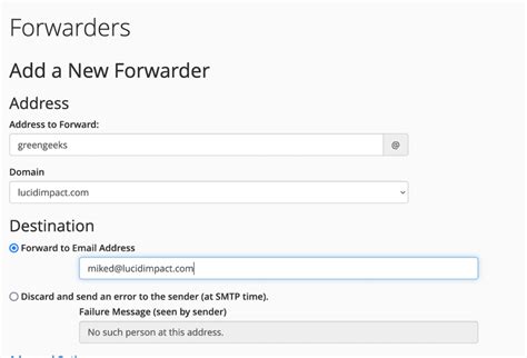 Forwarding Issue Lucid Impact