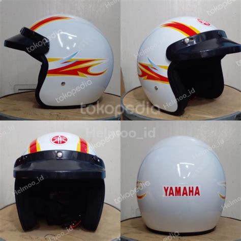 Jual Helm Yamaha Lidah Api Helm Klasik Jadul Restorasi Shopee Indonesia