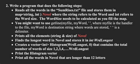 Solved 2 Write A Program That Does The Following Steps