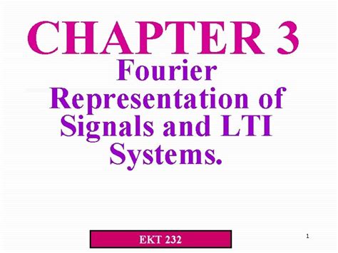 Chapter 3 Fourier Representation Of Signals And Lti