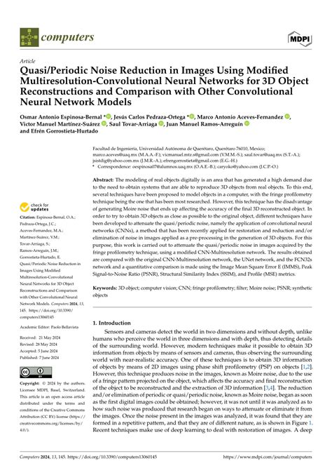 pdf quasi periodic noise reduction in images using modified multiresolution convolutional