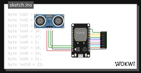 ESP32 Water Level Wokwi ESP32 STM32 Arduino Simulator