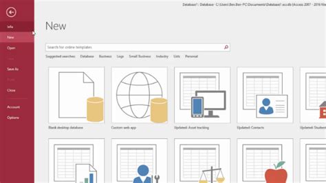 Creating A New Database And The Process Of Adding Table Using Access 2016
