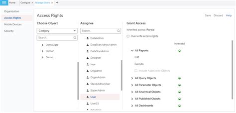 Access Rights Intellicus Documentation