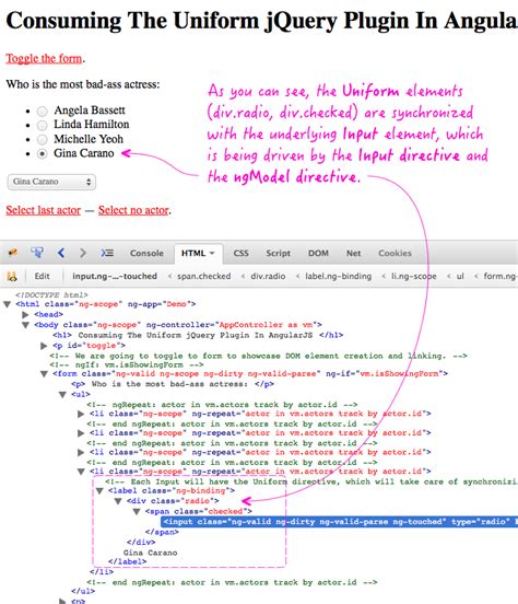 Consuming The Uniform Jquery Plugin In Angularjs