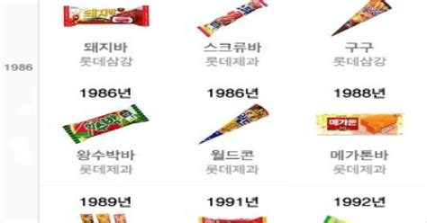 아이스크림 출시년도 70년대 제품이 아직까지 인기 어떤 것들이 있나