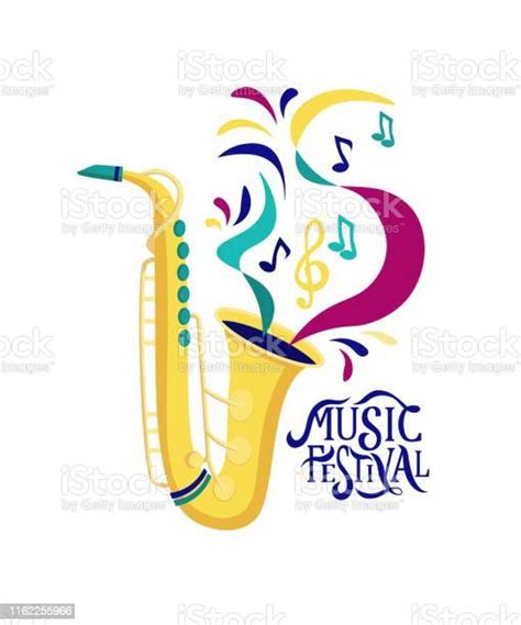 플랫 스타일 디자인의 벡터 색소폰 악기 음악 축제 배너 포스터 재즈 콘서트 초대장 인사말 카드를위한 템플릿 Classical