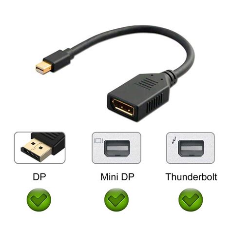 Koodmax 4k 60hz Mini Displayport Thunderbolt Erkek To Displayport Dişi Çevirici Kablo