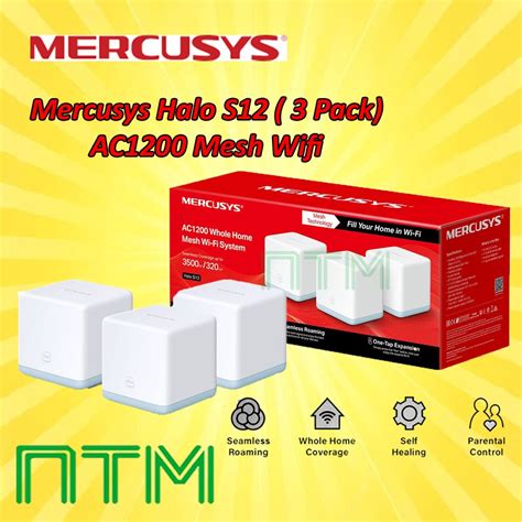 Mercusys Halo S12 Ac1200 Mesh Wifi 2 4ghz 5ghz Dual Band Whole Home Mesh Wifi Wireless