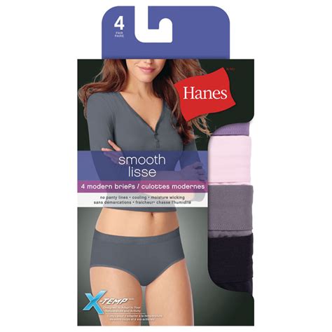 Hanes Ladies Smooth Modern Briefs 4 Pck Underwear Camp Connection