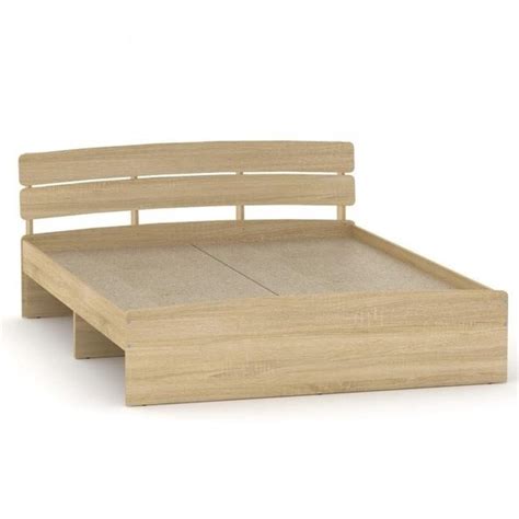 Велике двоспальне ліжко з двома ящиками для спальні з високим узголівям Модерн 160 Компаніт Дуб