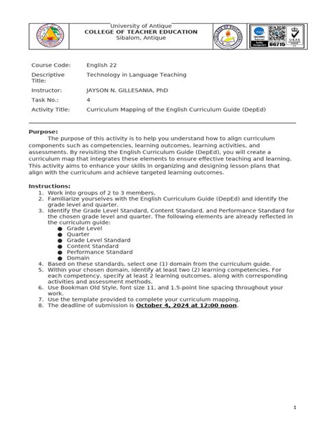 Eng 22 Task 4 Pdf Curriculum Career And Growth