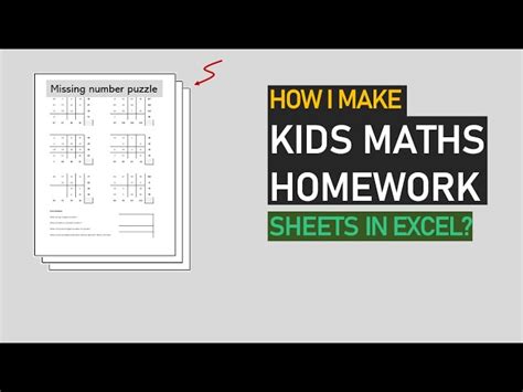 Make Maths Worksheets With Random Problems Using Excel Spreadsheets For Teachers Worksheets