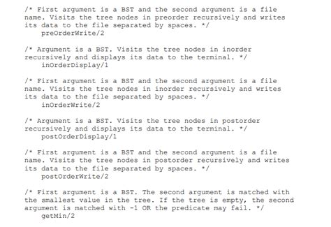 Solved In Prolog To Create A Binary Search Tree In