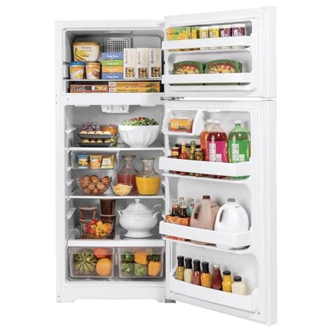 Ge Appliances 175 Cu Ft Top Freezer Refrigerator In White