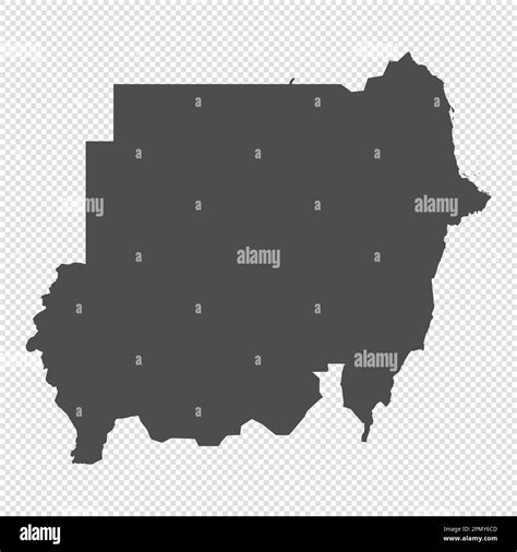 High Detailed Isolated Map Sudan Stock Vector Image And Art Alamy
