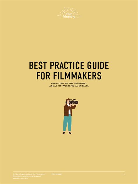 32 Best Practice Guide For Filmmakers Pdf