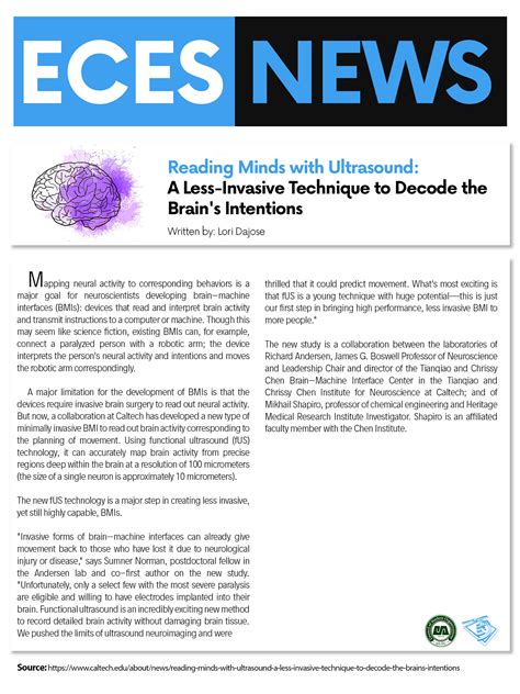 In Other News Reading Minds With Ultrasound A Less Invasive Technique To Decode The Brains
