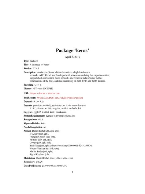 Package Keras Pdf Computer Engineering Computer Libraries