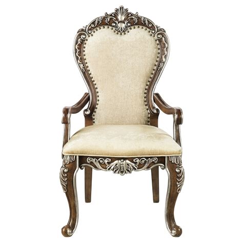 Rosdorf Park Of 2 Antique Oak Arm Chairs Padded Back And Seat Cushions