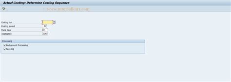 CKMC RUN SAP Tcode Set Costing Sequence