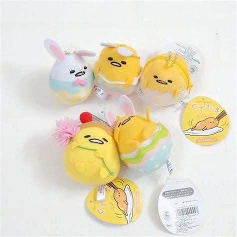 2017 Easter Model Gudetama Lazy Egg Plush Toys Cute Japan Egg Rabbit Cosplay Yolk Bros Pendant
