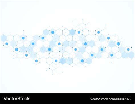 Abstract Hexagonal Molecular Structures Royalty Free Vector