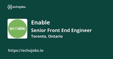 Enable Is Hiring Senior Front End Engineer Toronto Ontario Angular