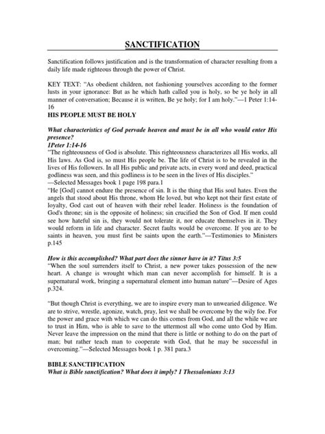Sanctification His People Must Be Holy Download Free Pdf