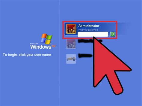 Web Crackers How To Log On To Windows Xp Using The Default Blank