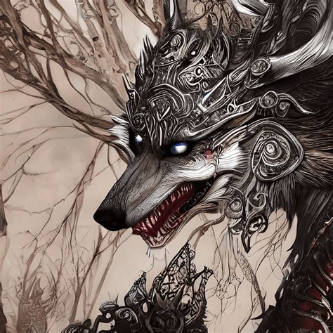 Fantasy Wolf Drawing