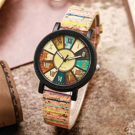 Женские модные кварцевые часы из искусственной кожи Aliexpress