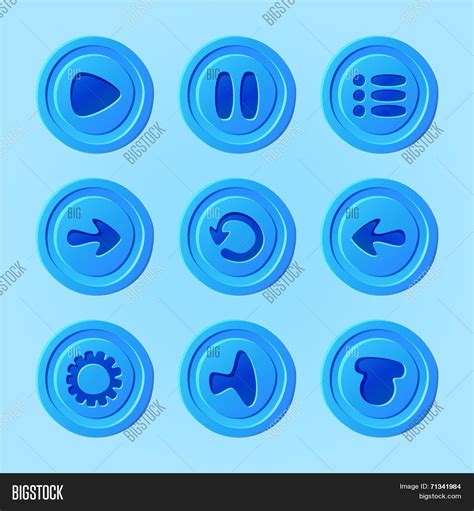 Game Ui Vector Set Vector And Photo Free Trial Bigstock