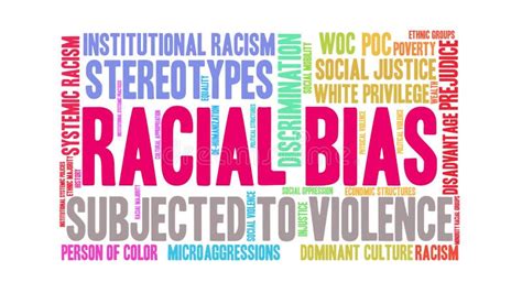 Racial Bias Animated Word Cloud Stock Footage Video Of