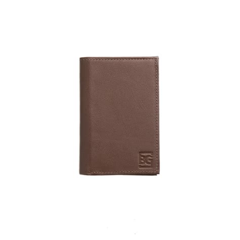 Carteira Masculina Slim De Couro Vertical Com Rfid Street Marrom Bagaggio