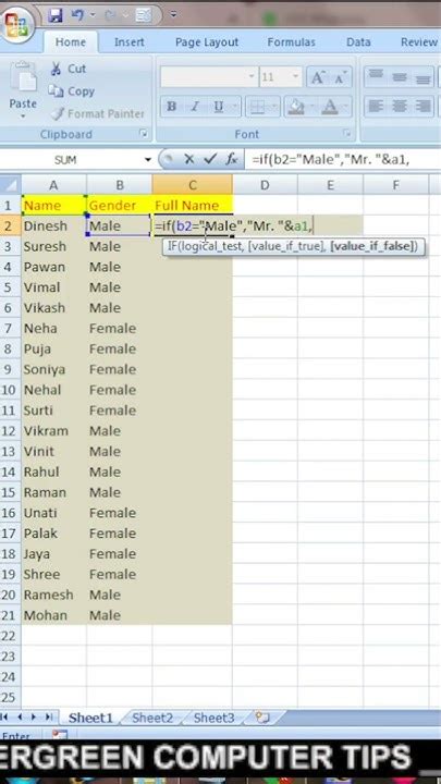Add Before Name Mr And Ms Ii Excel Trick Short Ytshorts