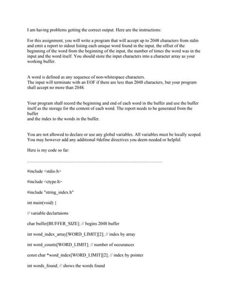 I Am Having Problems Getting The Correct Output Here Are The Instruct