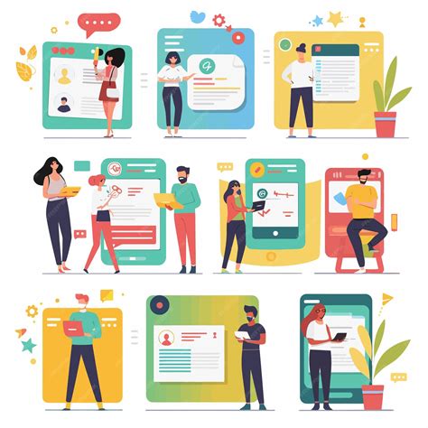 A Series Of People With Different Types Of Text On Them Premium Ai