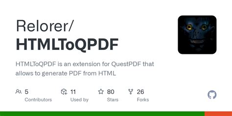 Github Relorerhtmltoqpdf Htmltoqpdf Is An Extension For Questpdf That Allows To Generate Pdf