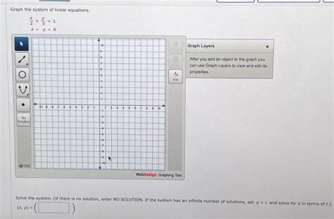 Solved Graph The System Of Linear Equations 2x3y1x−y4
