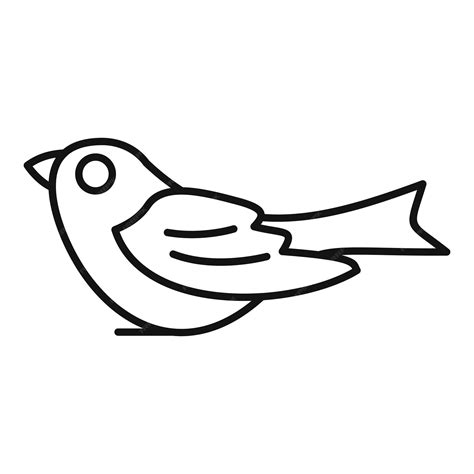 Premium Vector Minimalist Line Drawing Of Bird Standing Side View